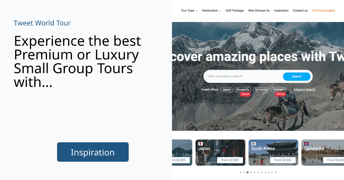 Experience the best Premium or Luxury Small Group Tours with us | Tweet ...