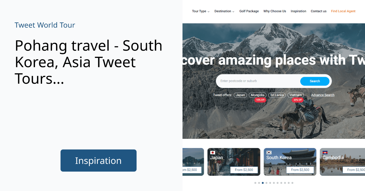 Pohang travel - South Korea, Asia Tweet Tours | Tweet Tours